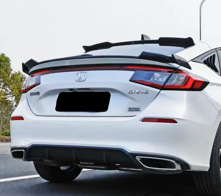 SWA 2022-2025 11th Gen Honda Civic Hatchback Gloss Black V2 Spoiler ...