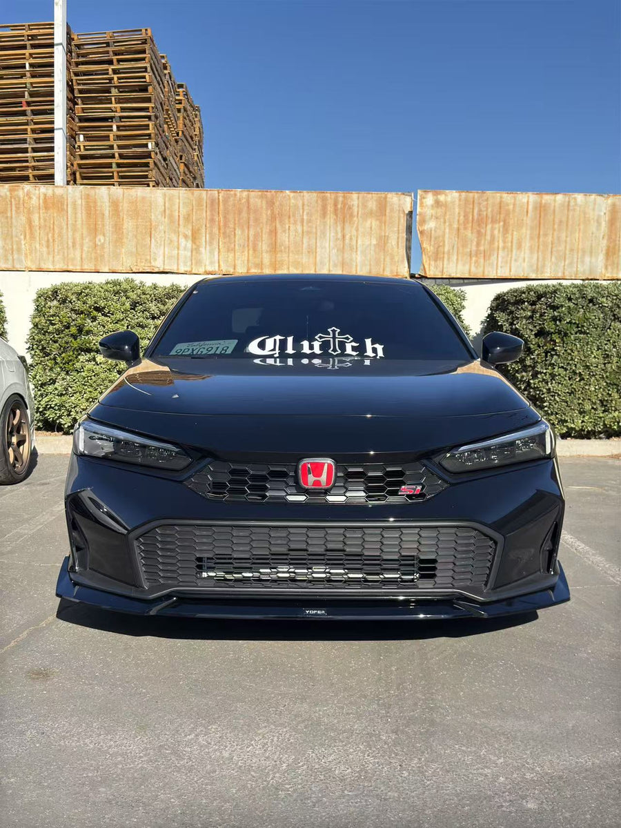 2025+ 11th Gen Civic (Facelifted) YOFER 3 Pc Front Lip (Gloss Black ...