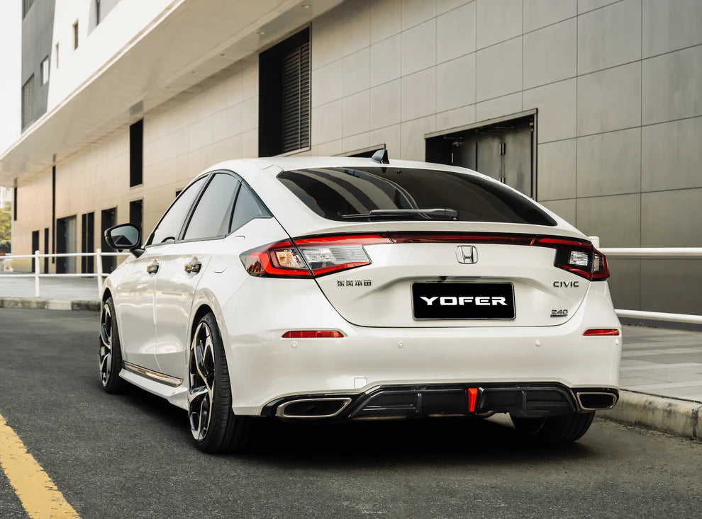 SWA 2022-2025 11th Gen Honda Civic Hatchback Rear Diffuser with 3rd Br ...