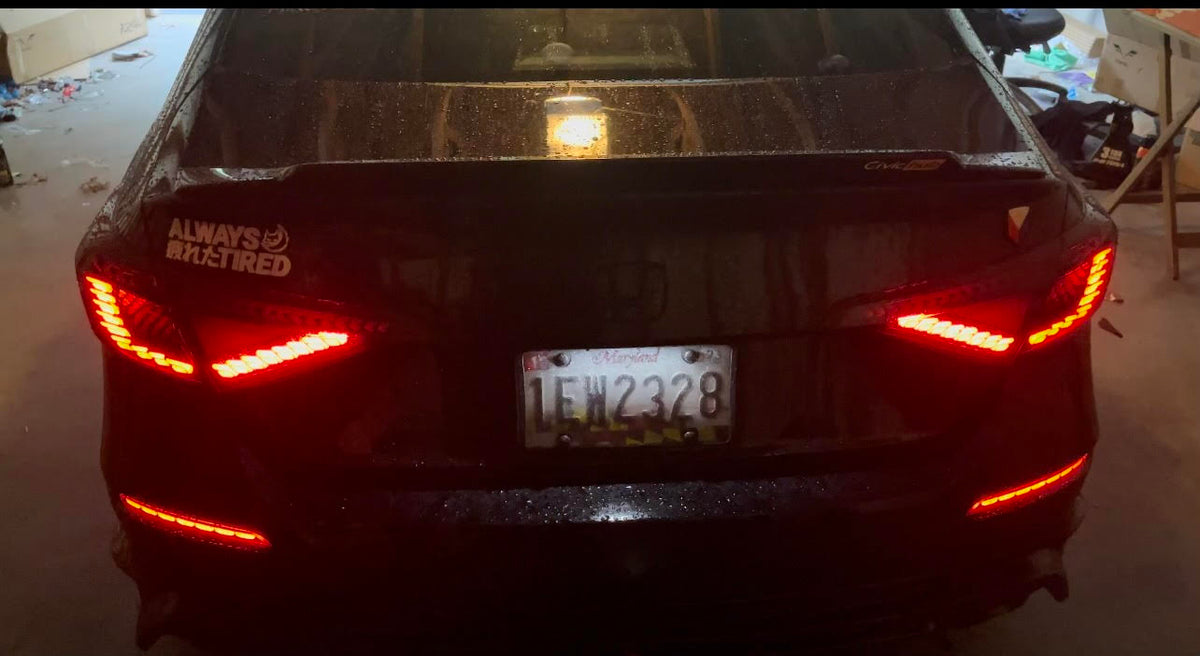 2022-2025 11th Gen Honda Civic Sedan V3 Dragon Scales Tail Lights – SWA ...