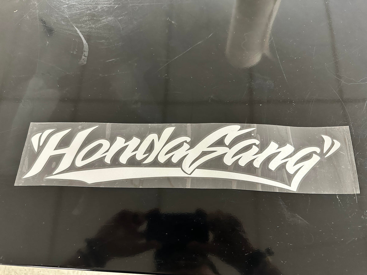 White Honda Gang Sticker 16'' x 3'' Decal Car Sticker JDM Vinyl Graphi ...